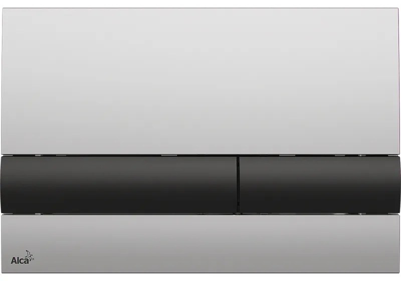 ALCADRAIN Ovládací tlačítko pro předstěnové instalační systémy, chrom mat/černá (M1712-8)