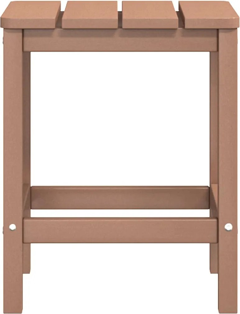 Zahradní křesla Adirondack se stolkem HDPE hnědá 3095706