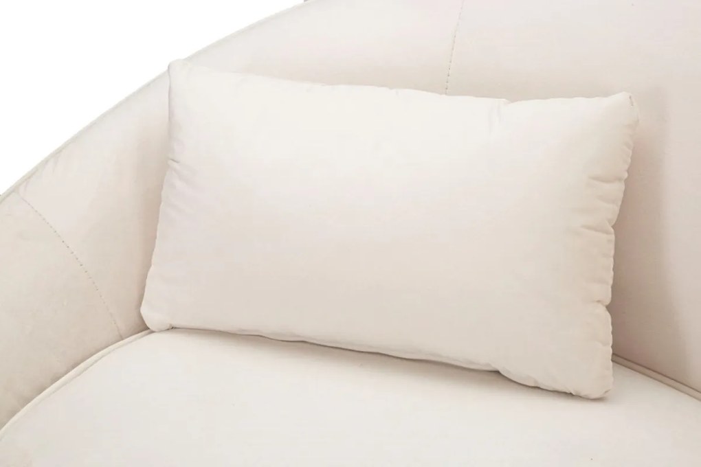 Designová pohovka Yasmeen 148 cm krémová / zlatá