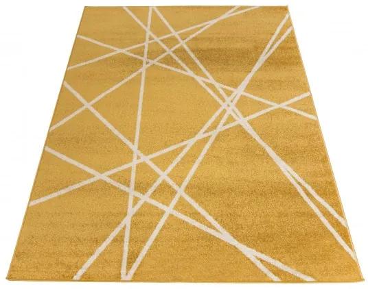 Moderní kusový koberec SPRING H175A Tmavě žlutý Rozměr: 300x400 cm