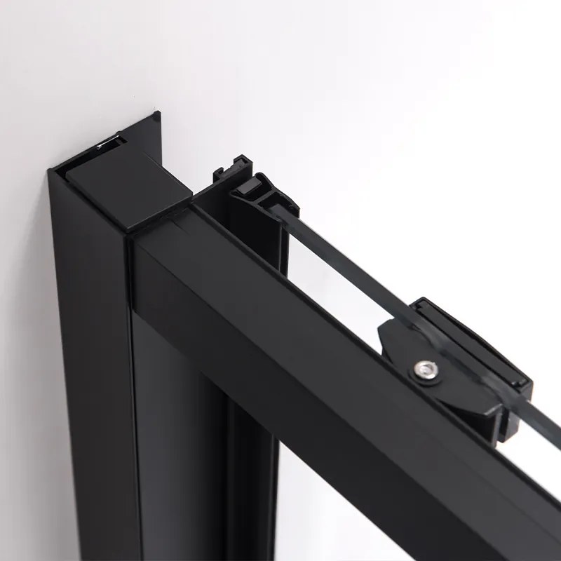 BPS-koupelny Posuvné sprchové dveře PD-NOB HYD-5173 120 cm černá/transparent pro instalaci do niky - bez vaničky