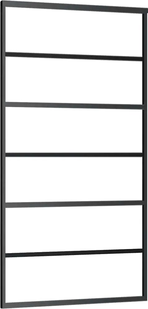 Posuvné dveře se sadou kování černé 102x205 cm ESG Glass 3375849