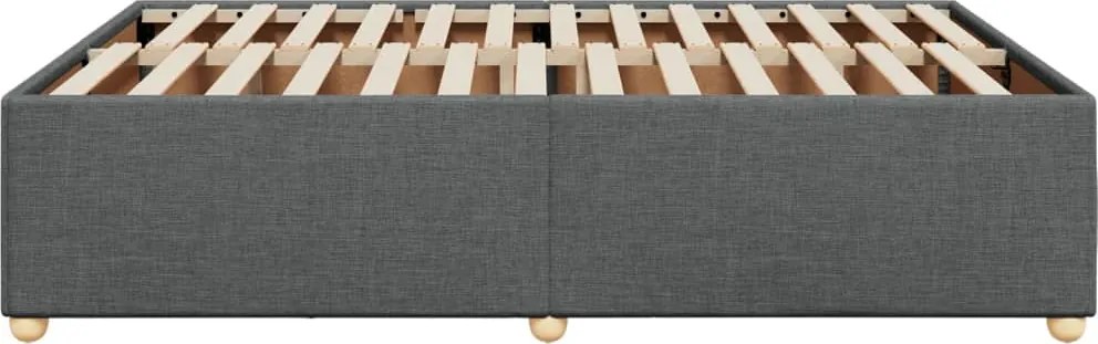 Postel bez matrace tmavě šedá 140 x 200 cm textil 3284737