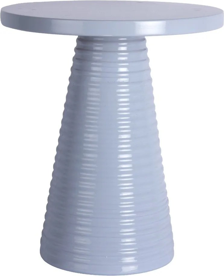 Kovový kulatý odkládací stolek ø 40 cm Catania Ribbed – Leitmotiv