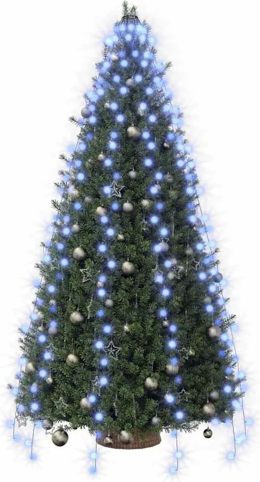 Světelná síť na vánoční stromek 300 modrých LED diod 300 cm 328890