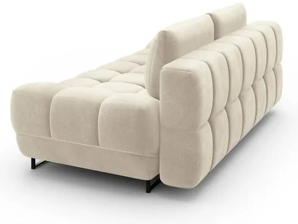 Béžová sametová rozkládací/s úložným prostorem pohovka 215 cm Cirrus - II. jakost – Windsor & Co Sofas