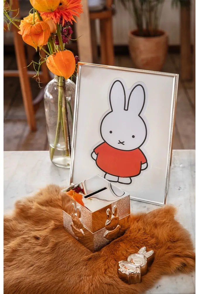 Kovový stojací/na zeď rámeček ve stříbrné barvě 15x20 cm Miffy – Zilverstad