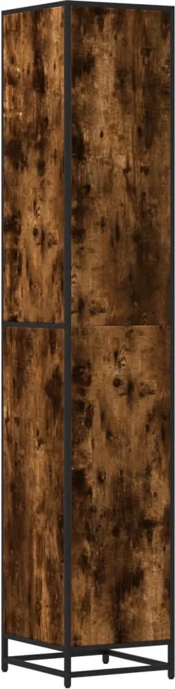 Koupelnová skříňka kouřový dub 35x37,5x188,5 cm kompozit a kov 3300882