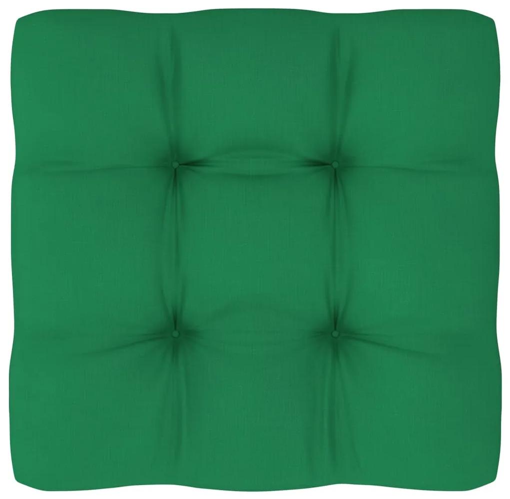 314372 vidaXL Poduška na pohovku z palet zelená 50 x 50 x 10 cm