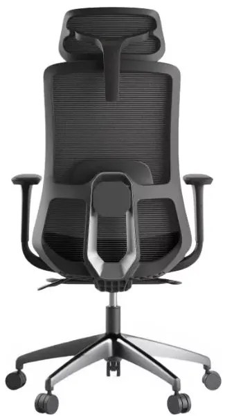 MERCURY STAR Kancelářská ergonomická židle WISDOM s podhlavníkem — síť, černý plast, nosnost 150 kg černá