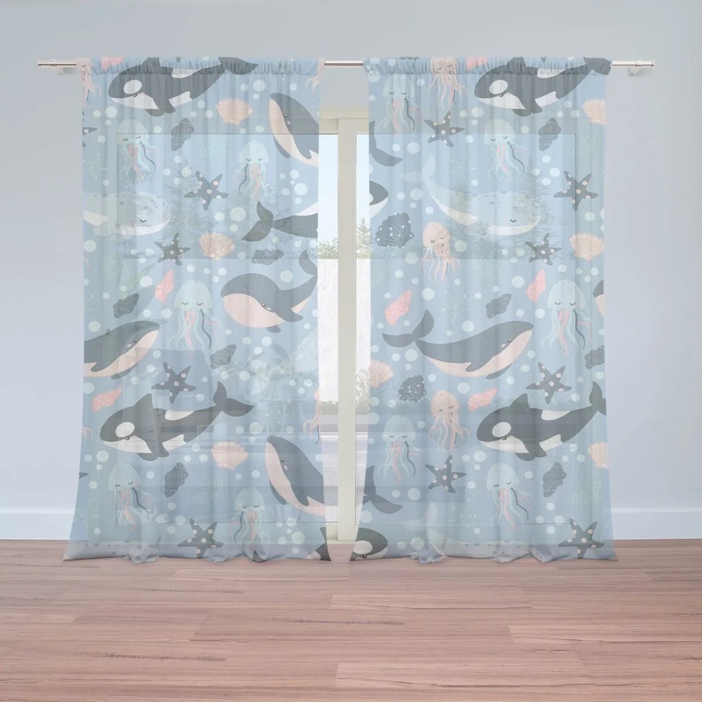 Sablio Záclony Dětský mořský svět: 2ks 150x250cm