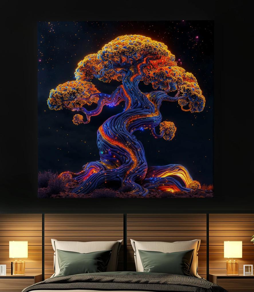 Obraz na plátně - Strom života Vesmírná míza FeelHappy.cz Velikost obrazu: 80 x 80 cm