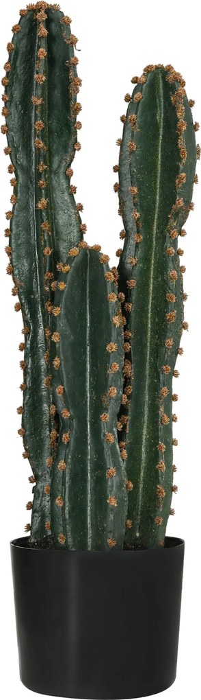 Outsunny Realistický Velký Umělý Kaktus Velikost Plantáže Ø 17 x 60H cm Zelený