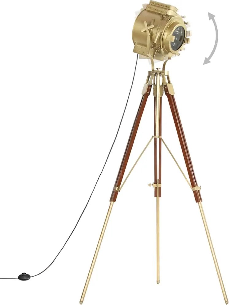 Stojací lampa na stativu masivní mangovníkové dřevo 193 cm 286204