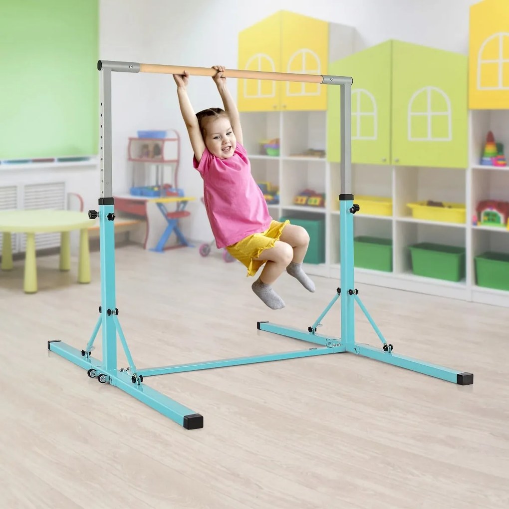 Costway Skládací gymnastická hrazda pro děti Vybavení domácí