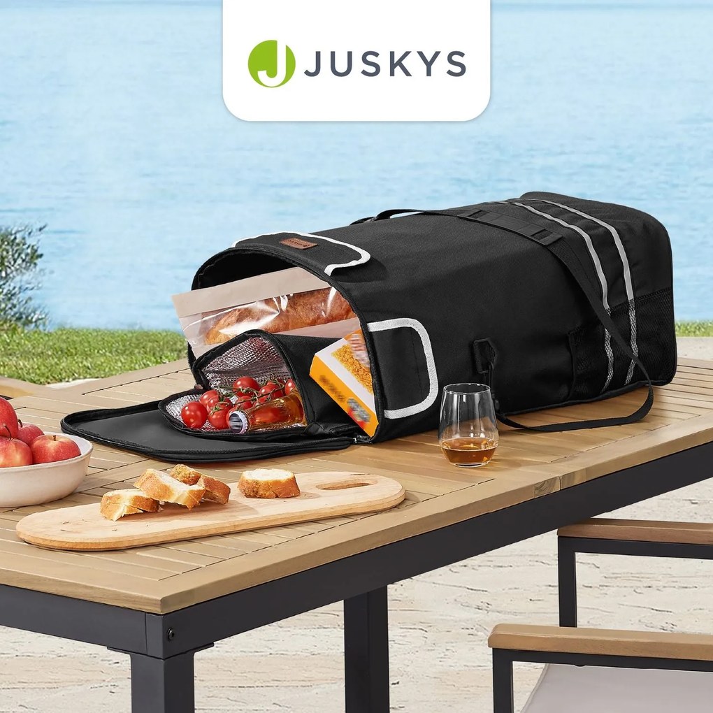 Juskys Nákupní taška na kolečkách 3 v 1, 56 l Barva: červená