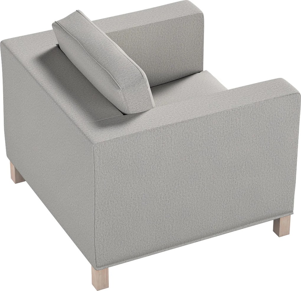 Potah na křesko IKEA Karlanda, krátký barva šedá látka pletený vzor