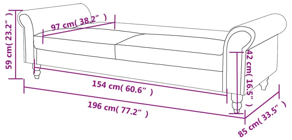 vidaXL Marketos Konvertibilní 2místná pohovka s područkami umělý semiš hnědá