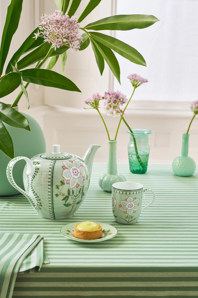Pip Studio Lily & Lotus hrnek 180ml, zelený (Porcelánový hrnek)