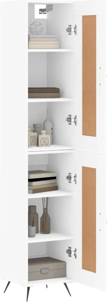 Skříň highboard bílá 34,5 x 34 x 180 cm kompozitní dřevo 3200425
