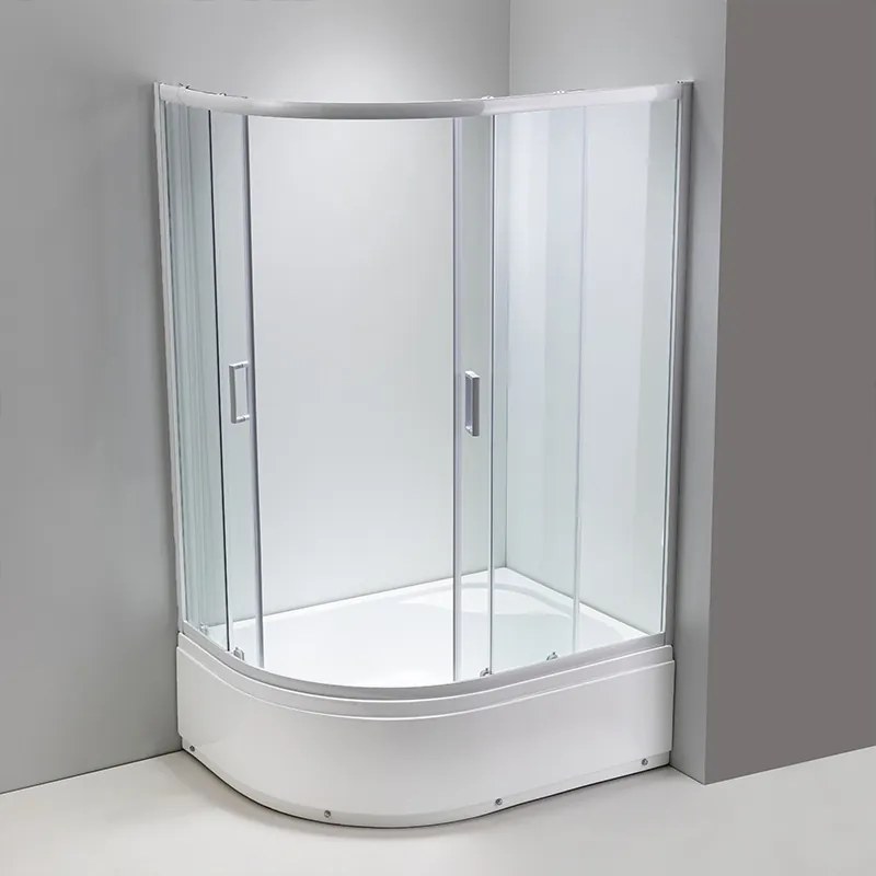 BPS-koupelny Asymetrický sprchový kout MAJA WH L 115x85 cm levý, bílý/transparent v setu s hlubokou sprchovou vaničkou