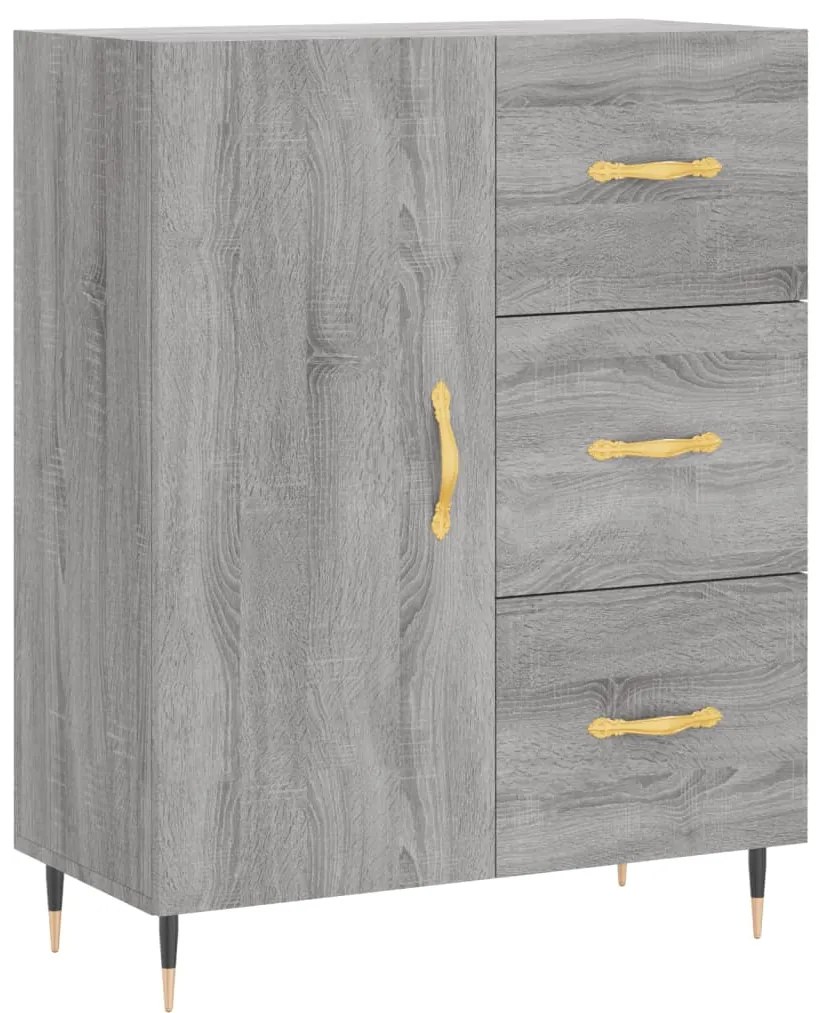 Skříň highboard šedá sonoma 69,5 x 34 x 180 cm kompozitní dřevo - Default Title