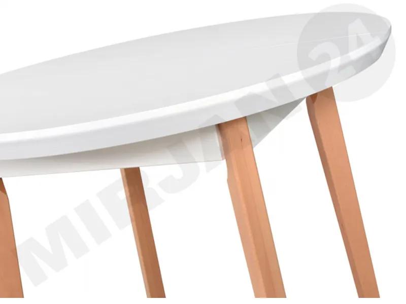 Rozkládací kulatý stůl Harry 100/130 IV, Barva dřeva: bílá, Barvy nožiček: Sonoma