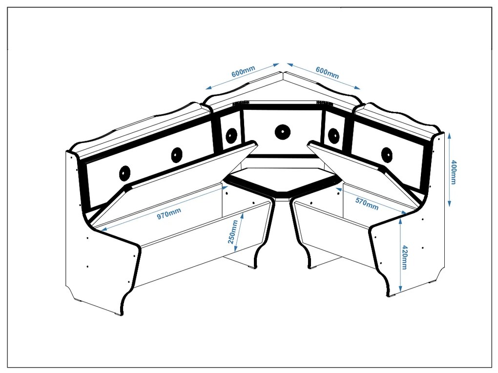 Vomaks unit, s.r.o. Rohová lavice PREZIDENT Barva: wenge, Materiál: tkanina - toronto hnědá