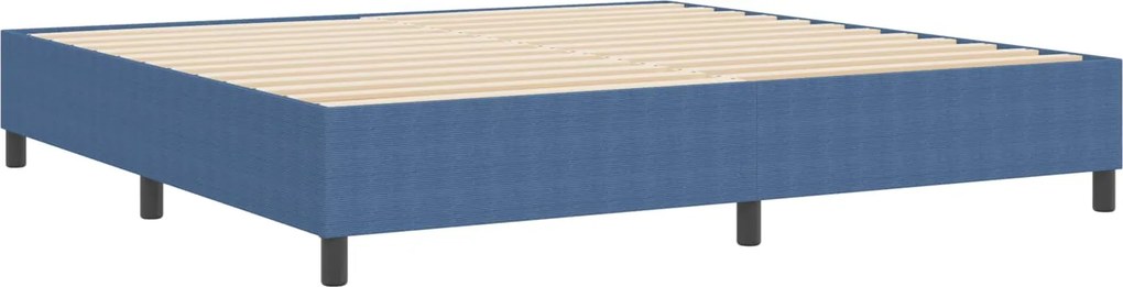 Rám platformy Modrá 200 x 200 cm Žebrovaná látka 3337430