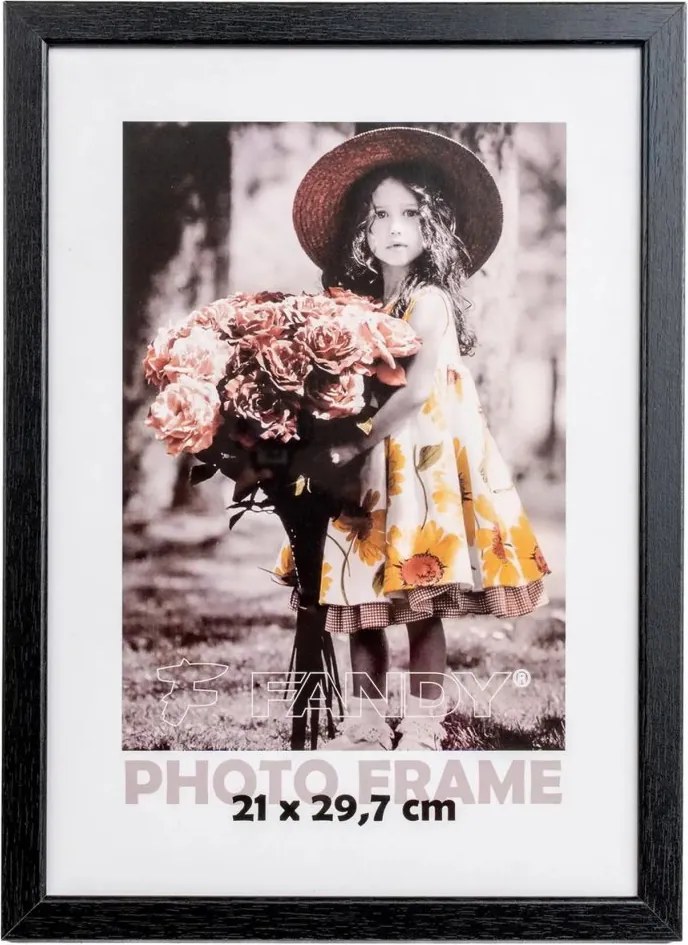 FANDY Dřevěný rámeček Style 21x29,7 4 černý