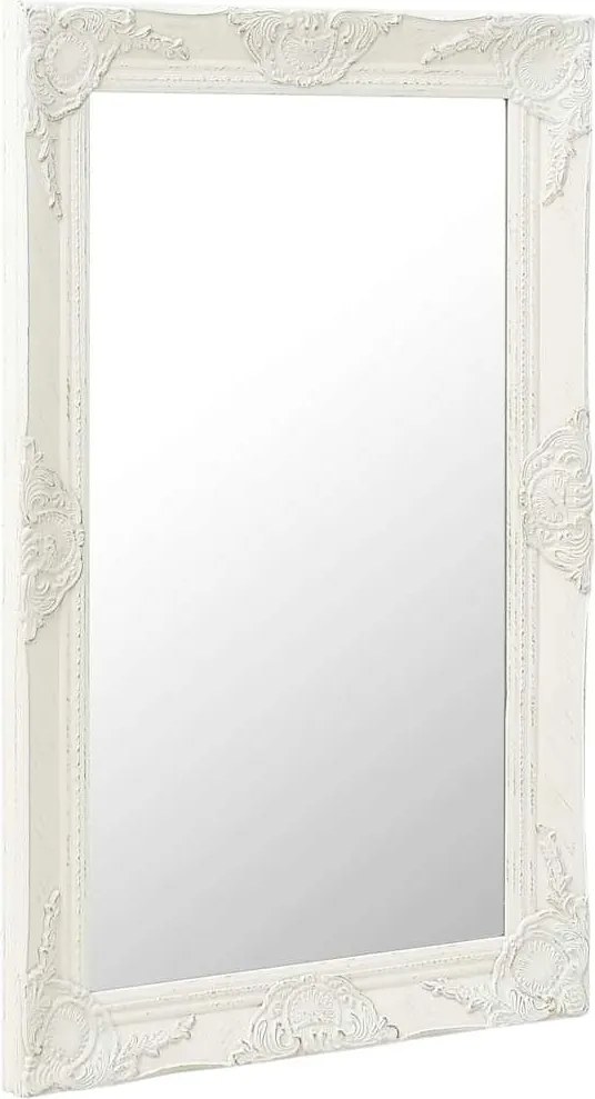 Nástěnné zrcadlo barokní styl 50 x 80 cm bílé 320320