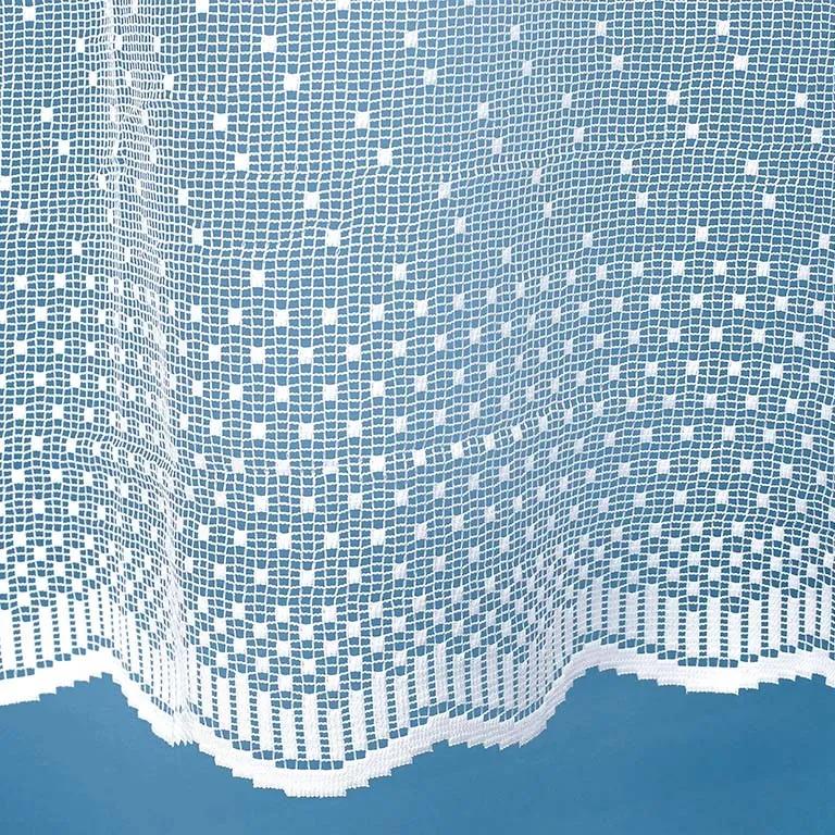 Goldea žakárová záclona - čtverečky v síti - metráž 140 cm