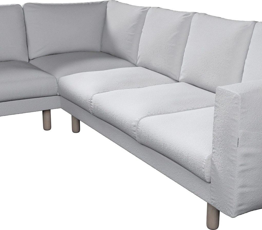 Potah na pohovku IKEA Norsborg rohová 5-místná barva bílá látka pletený vzor