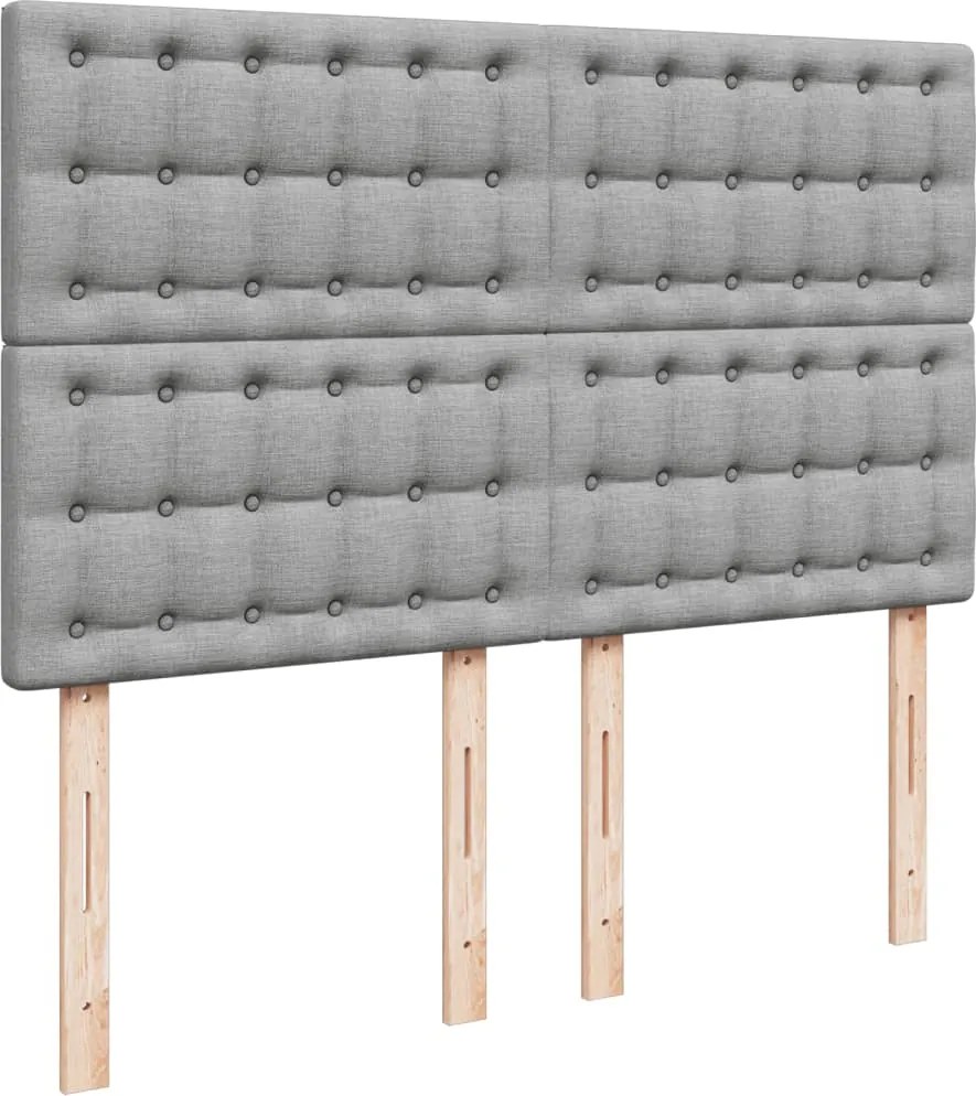 Box spring postel s matrací světle šedá 140 x 190 cm textil 3291677