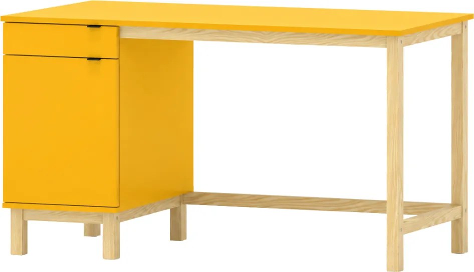 Psací stůl MODEL se šuplíkem a skříňkou do dětského pokoje Zvolte barvu: Světle modrá s bílým úchytem, Zvolte rozměr: 100x60 cm, Zvolte stranu: Pravá