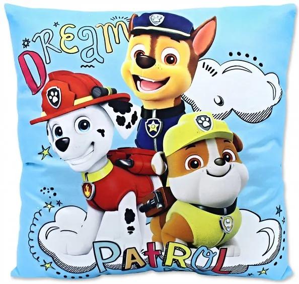 Setino · Dětský polštář Tlapková patrola - Paw Patrol - motiv Dream Patrol  s obrázkem Chase, Rubble a Marschalla - 40 x 40 cm | BIANO