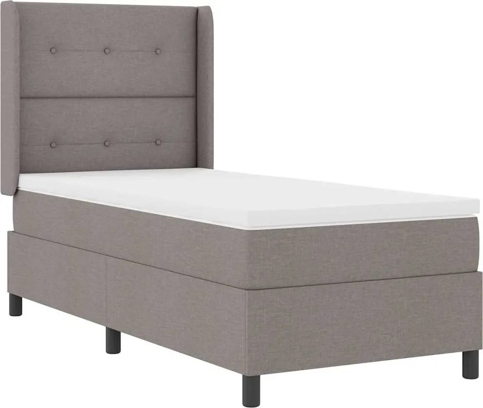 Postel s boxspringem s polštářem Taupe 200 x 80 cm textil 3341613