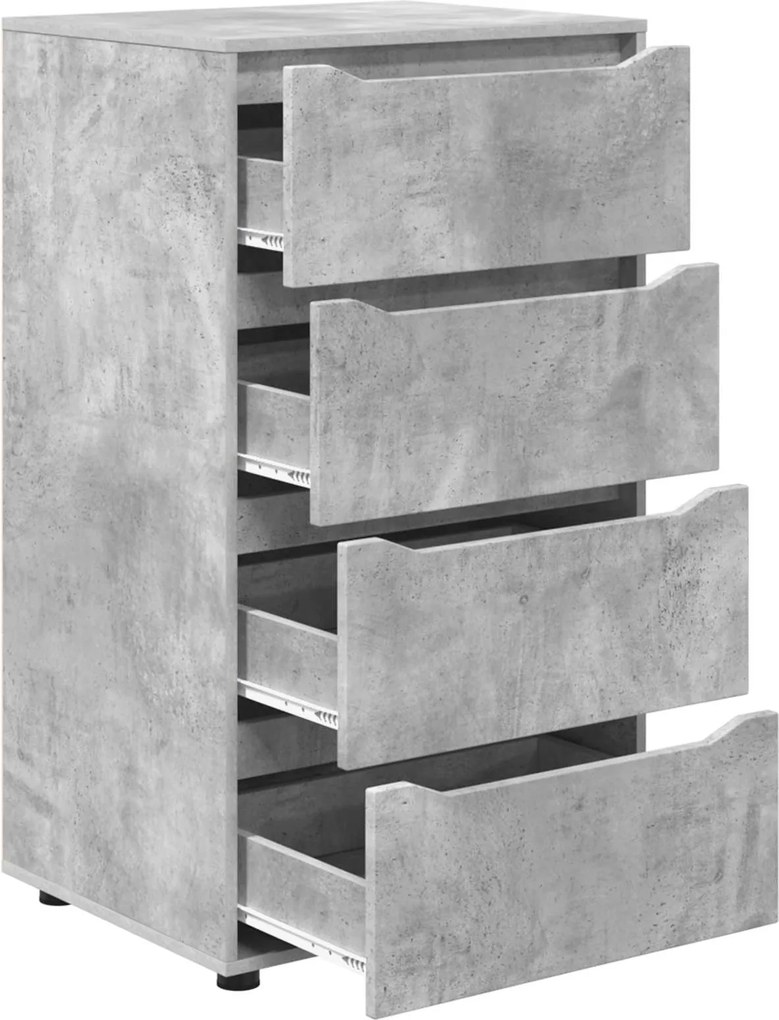 Úložné skříně 60 x 48 x 105 cm Kompozitní dřevo Betonově šedá 3406238