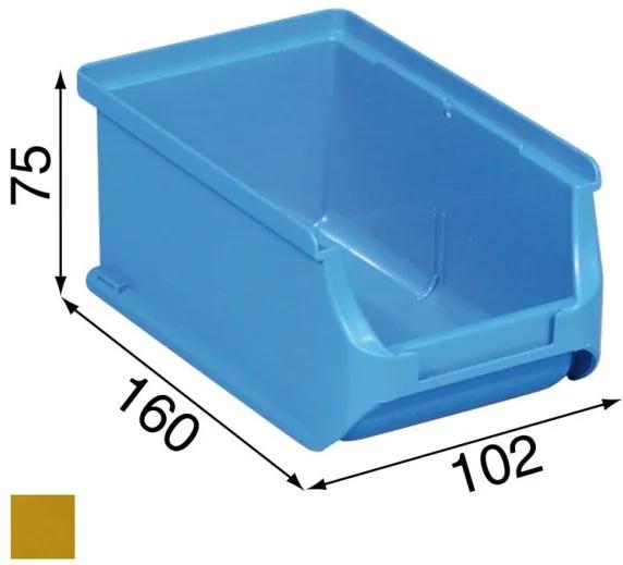 Allit Plastové boxy PLUS 2, 102 x 160 x 75 mm, žluté, 24 ks