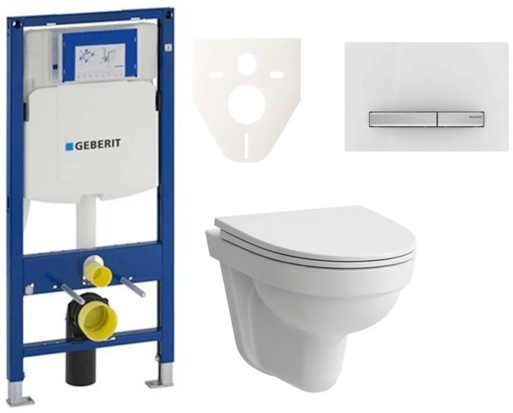 Cenově zvýhodněný závěsný WC set Geberit do lehkých stěn / předstěnová montáž+ WC Laufen Laufen Pro Nordic SIKOGES3H8