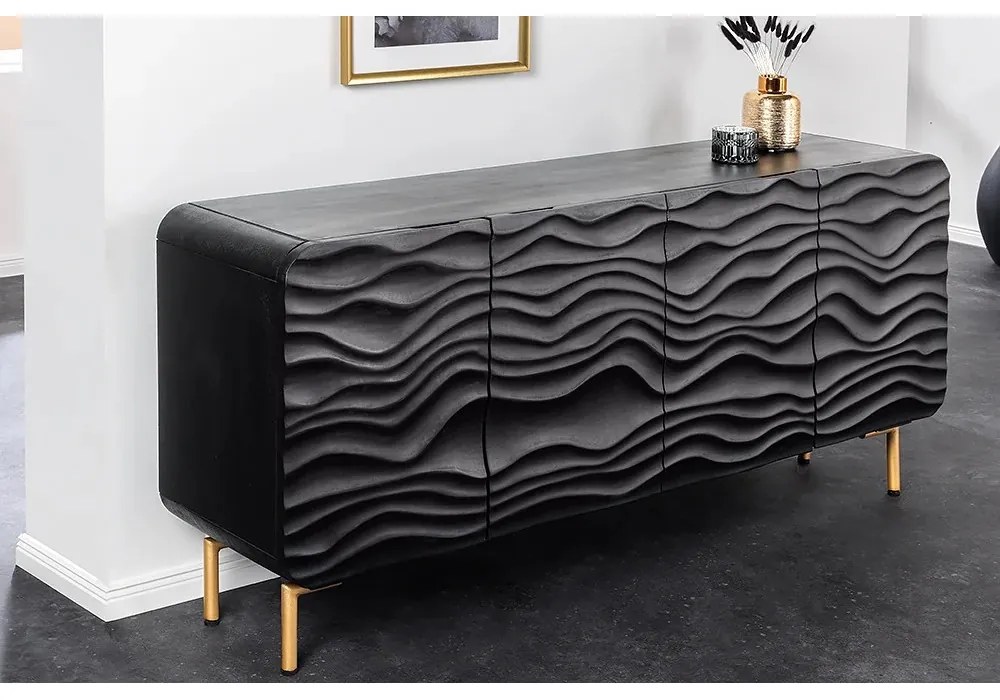 Massive home | Luxusní komoda Black lagoon mango 160cm