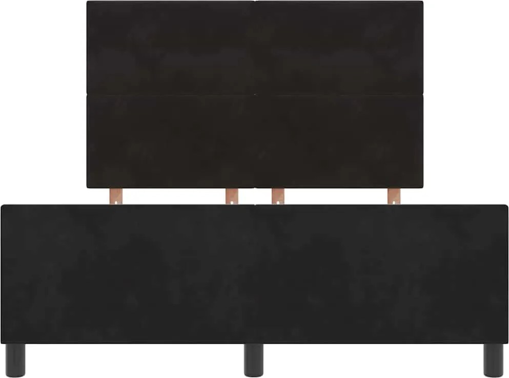 Postel s boxspringem s čelo Černá 140 x 190 cm samet 3344941