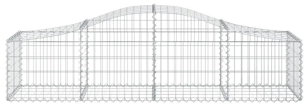 Klenuté gabionové koše 6 ks 200x50x40/60 cm pozinkované železo,  3145581