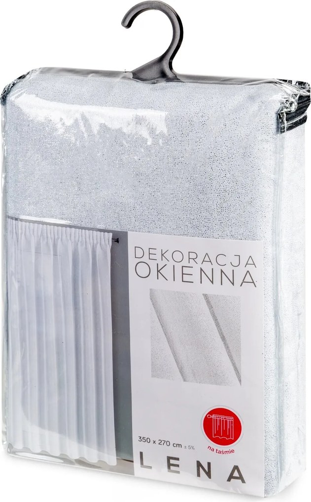 ZÁCLONA NA PÁSCE LENA 350X270 CM BÍLÁ
