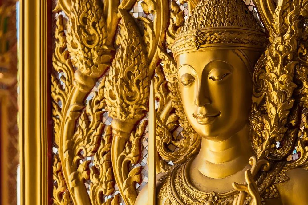 Obraz socha Budhy v chrámu Varianta: 120x80