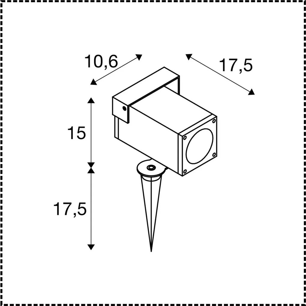 LA 1004652 THEO BRACKET SP QPAR51 venkovní svítidlo s bodcem antracit - BIG WHITE (SLV)