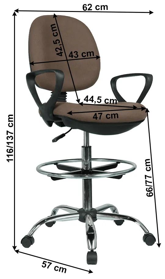 Vyvýšená pracovní židle Korki (hnědá + černá). 1034318