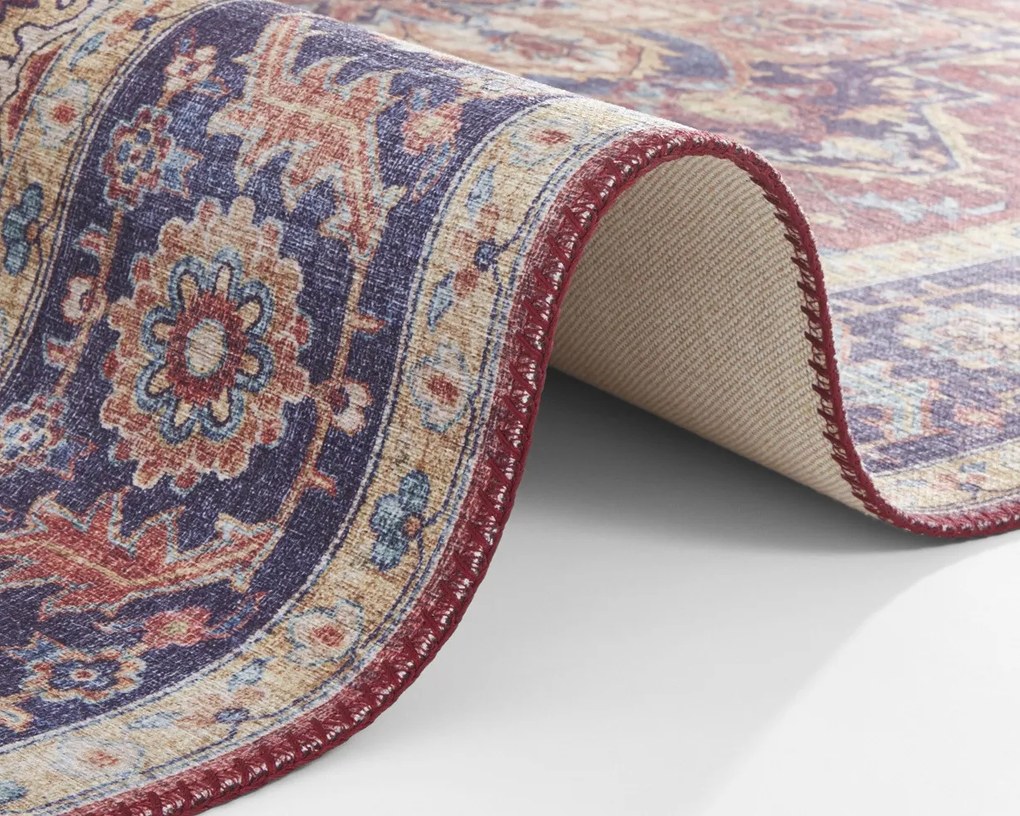 Hanse Home, Kusový koberec Asmar 104000 Plum/Red, 80x150, červená, chodba / předsíň