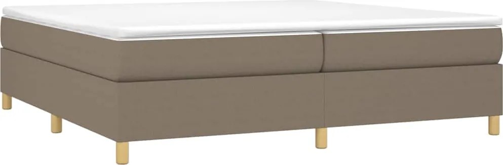 Rám postele s boxspringem taupe 200 x 200 cm textil 3120989