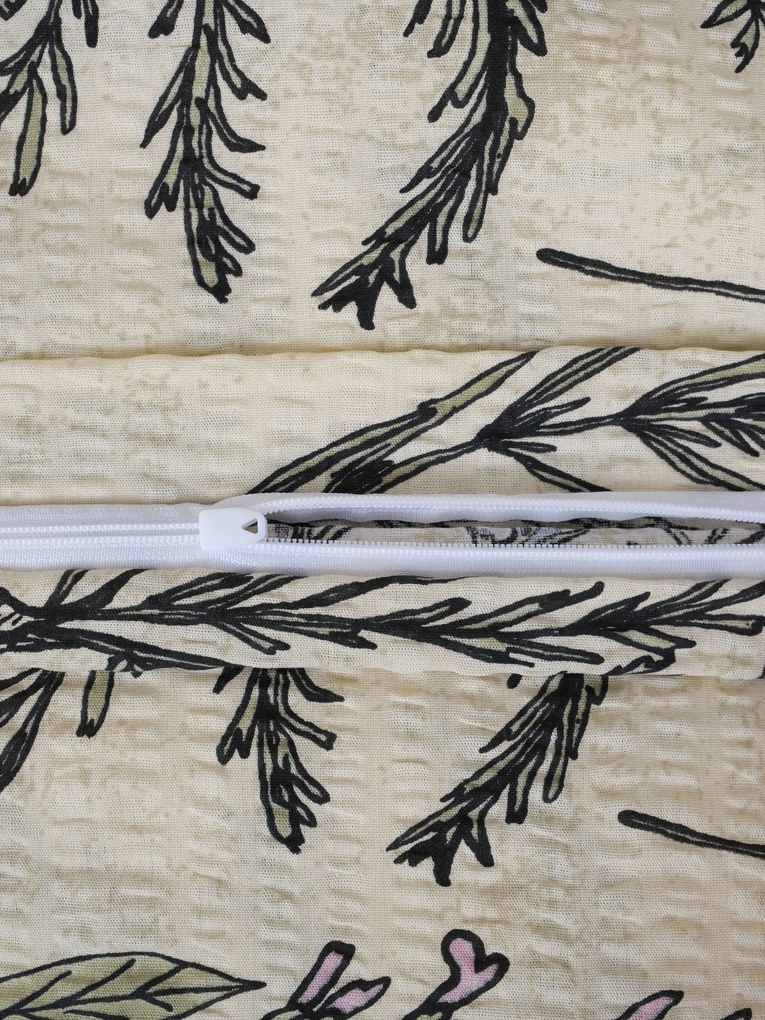 MK Lůžkoviny Krepový povlak na polštář Renforcé 40 x 60 cm - Herbář béžový